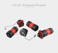 China Cnlinko Connector YM-20 Electrical Ip68 3 Pin Power Male Female Panel Mount Led Waterproof Plug Connector for sale