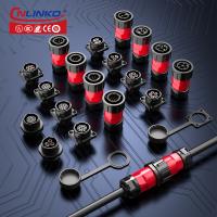 China Cnlinko Connector YM-20 Electrical Ip68 3 Pin Power Male Female Panel Mount Led Waterproof Plug Connector for sale