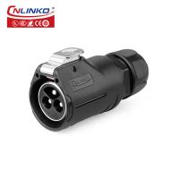 China CNLINKO M28 3 Pin Male and Female 35A Plug Socket IP68 Waterproof Power Connector for sale