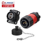 China CNLINKO 20A Machine Electrical Wire Connector 2 Pin Waterproof Cable Plug Socket PBT Plastic M20 Circular Connector for sale