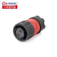 China CNLINKO 20A Machine Electrical Wire Connector 2 Pin Waterproof Cable Plug Socket PBT Plastic M20 Circular Connector for sale