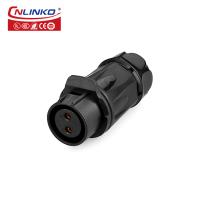 China Cnlinko LP20 Plastic  2 Pin IP68 Waterproof Male Female Electronic Aviation Power Connector for sale