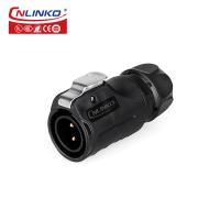 China Cnlinko LP20 Plastic  2 Pin IP68 Waterproof Male Female Electronic Aviation Power Connector for sale