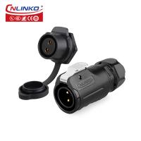 China Cnlinko LP20 Plastic  2 Pin IP68 Waterproof Male Female Electronic Aviation Power Connector for sale