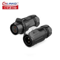 China Cnlinko LP20 Plastic  2 Pin IP68 Waterproof Male Female Electronic Aviation Power Connector for sale