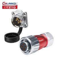 China Waterproof Cable Connector 4 Pin Waterproof Plug Cable Male Female Panel Mount for sale