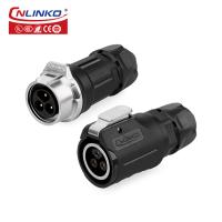 China CNLINKO Waterproof Push-pull Connector 3 Pin Customize Plug Audio Female Socket Male Female Connector Plug 3 Pin Power Connector for sale
