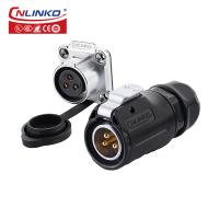 China Cnlinko Connector M20 High Current Battery Connector 3 Pin Plastic and Metal IP68 Waterproof LED Connector for sale