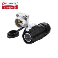 China Cnlinko Connector M20 High Current Battery Connector 3 Pin Plastic and Metal IP68 Waterproof LED Connector for sale