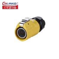 China Cnlinko Connector M20 High Current Battery Connector 3 Pin Plastic and Metal IP68 Waterproof LED Connector for sale