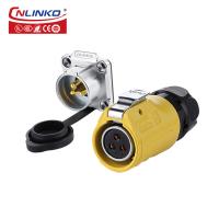 China Cnlinko Connector M20 High Current Battery Connector 3 Pin Plastic and Metal IP68 Waterproof LED Connector for sale