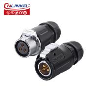 China Cnlinko Connector M20 High Current Battery Connector 3 Pin Plastic and Metal IP68 Waterproof LED Connector for sale