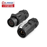 China CNLINKO Competitive LP20 Solder Type Front Panel Mount 3 Pin Waterproof IP68 Pin Female Connector for sale