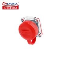 China CNLINKO Industrial High Current Solar Battery Waterproof Rotary Power 220vac Male Female Plug Socket 4 Pin IP68 Connector for sale
