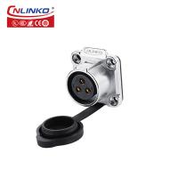 China CNLINKO Competitive LP20 Solder Type Front Panel Mount 3 Pin Waterproof IP68 Pin Female Connector for sale