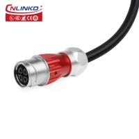 China CNLINKO Industrial High Current Solar Battery Waterproof Rotary Power 220vac Male Female Plug Socket 4 Pin IP68 Connector for sale