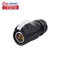 China CNLINKO Competitive LP20 Solder Type Front Panel Mount 3 Pin Waterproof IP68 Pin Female Connector for sale