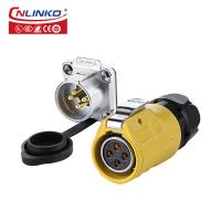 China CNLINKO Industrial Connector Plug and Socket 4 Pin Connector Male Female for Outdoor Led Connector for sale