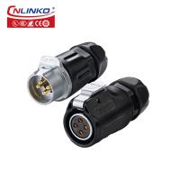 China CNLINKO Industrial Connector Plug and Socket 4 Pin Connector Male Female for Outdoor Led Connector for sale