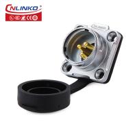 China Cnlinko 1 / 4 Bayonet Connect Metal Shell IP68 Waterproof Connector 20A 3 Pin Plug Socket for sale