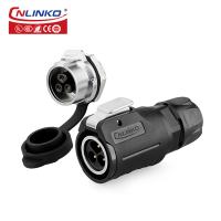 China Cnlinko Connector M16 IP68 Waterproof Outdoor Led Lighting Connector 3 Pin Extension Wire Industrial Connector for sale