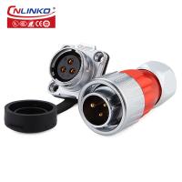 China CNLINKO Power Plug Socket Solar Panel Connector 3 Pin for Solar Street Light for sale