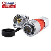 China CNLINKO Power Plug Socket Solar Panel Connector 3 Pin for Solar Street Light for sale