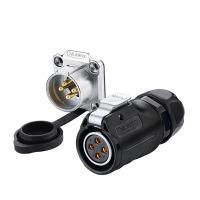 China Cnlinko LP20 Plastic  4 Pin IP68 Waterproof Male Female Electronic Aviation Power Connector for sale