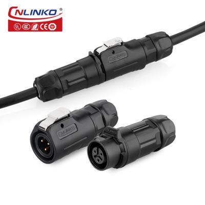 China Cnlinko LP12 2 3 5 6 8 Pin Ip68 Waterproof Connector Male Female Plug Socket for Led Power Electric Connectors for sale