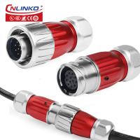China CNLINKO M20 12 Pin Connector Male Female Round Power Cable Plug Socket Waterproof Led Cable Connector Female Pin Connector for sale
