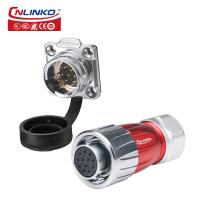 China CNLINKO M20 12 Pin Connector Male Female Round Power Cable Plug Socket Waterproof Led Cable Connector Female Pin Connector for sale