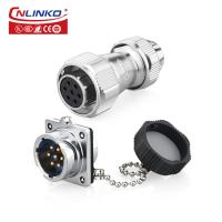 China CNLINKO Metal Aviation Plug M20 Male Female Bayonet Type Socket 7 Pin 500V 10A Waterproof Plug and Socket Cable Connector for sale