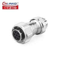 China CNLINKO Metal Aviation Plug M20 Male Female Bayonet Type Socket 7 Pin 500V 10A Waterproof Plug and Socket Cable Connector for sale