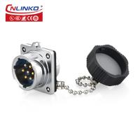 China CNLINKO Metal Aviation Plug M20 Male Female Bayonet Type Socket 7 Pin 500V 10A Waterproof Plug and Socket Cable Connector for sale