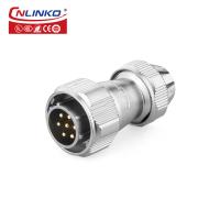 China CNLINKO Metal Aviation Plug M20 Male Female Bayonet Type Socket 7 Pin 500V 10A Waterproof Plug and Socket Cable Connector for sale