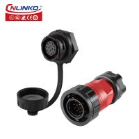 China CNLINKO YM20 Plastic Waterproof 14 Pin Male Female Plug Socket IP68 Waterproof Connector Plastic Plug Socket for sale
