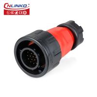 China CNLINKO 19 Pin Connector Waterproof M24 Signal Plug with Screw Locking Cable Connector for sale