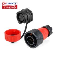 China CNLINKO 19 Pin Connector Waterproof M24 Signal Plug with Screw Locking Cable Connector for sale