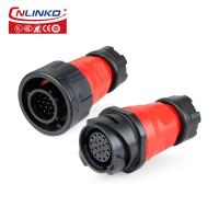 China CNLINKO 19 Pin Connector Waterproof M24 Signal Plug with Screw Locking Cable Connector for sale