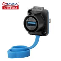 China CNLINKO LP20 USB 3.0 ip68 Waterproof Industrial Plastic Dual Wire Connectors for sale