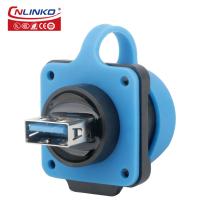 China CNLINKO LP20 USB 3.0 ip68 Waterproof Industrial Plastic Dual Wire Connectors for sale
