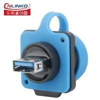China CNLINKO LP20 USB 3.0 ip68 Waterproof Industrial Plastic Dual Wire Connectors for sale