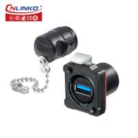 China Cnlinko M24 USB 3.0 Data Connector Panel Mount IP68 Waterproof USB Connector for sale