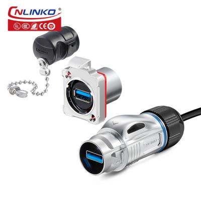 China Factory Price M24 Metal Data Connector IP68 Waterproof USB 3.0 Connector for sale