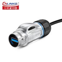China Factory Price M24 Metal Data Connector IP68 Waterproof USB 3.0 Connector for sale