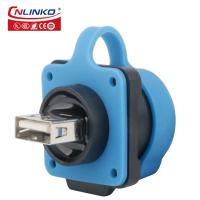 China CNLINKO LP20 USB 2.0 Ip68 Waterproof Industrial Plastic Dual Usb Wire Connector for sale