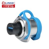 China CNLINKO M24 Connectors Cables Waterproof Adapter Panel Mount Cable Connector Dip Waterproof Usb 3.0 Connectors for sale