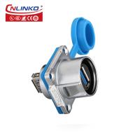 China Waterproof Cable Jack Double Port USB3.0 Connector Automotive for sale