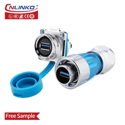 China CNLINKO IP68 Waterproof DH24 USB Cable Extension Usb Port Front Panel Mount Connector for sale