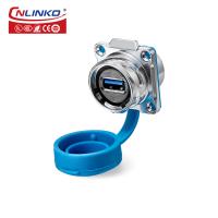 China CNLINKO IP68 Waterproof DH24 USB Cable Extension Usb Port Front Panel Mount Connector for sale